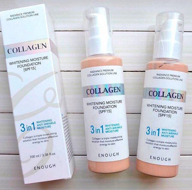 Enough Collagen 3in1 Whitening Moisture Foundation SPF15 #21 Тональный ...